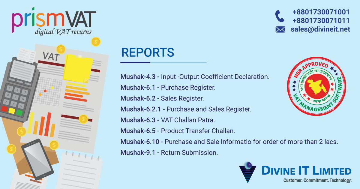 VAT 2012 Reports (PDF/Screenshot) Generated by PrismVAT | PrismVAT